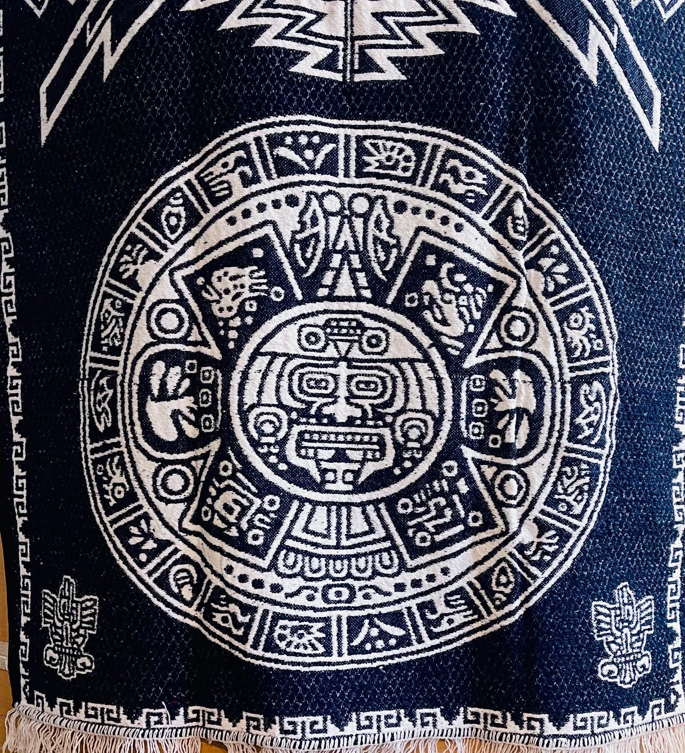 Mexican Poncho Aztec Calendar Poncho Gavan Calendario Azteca Con Amor ...