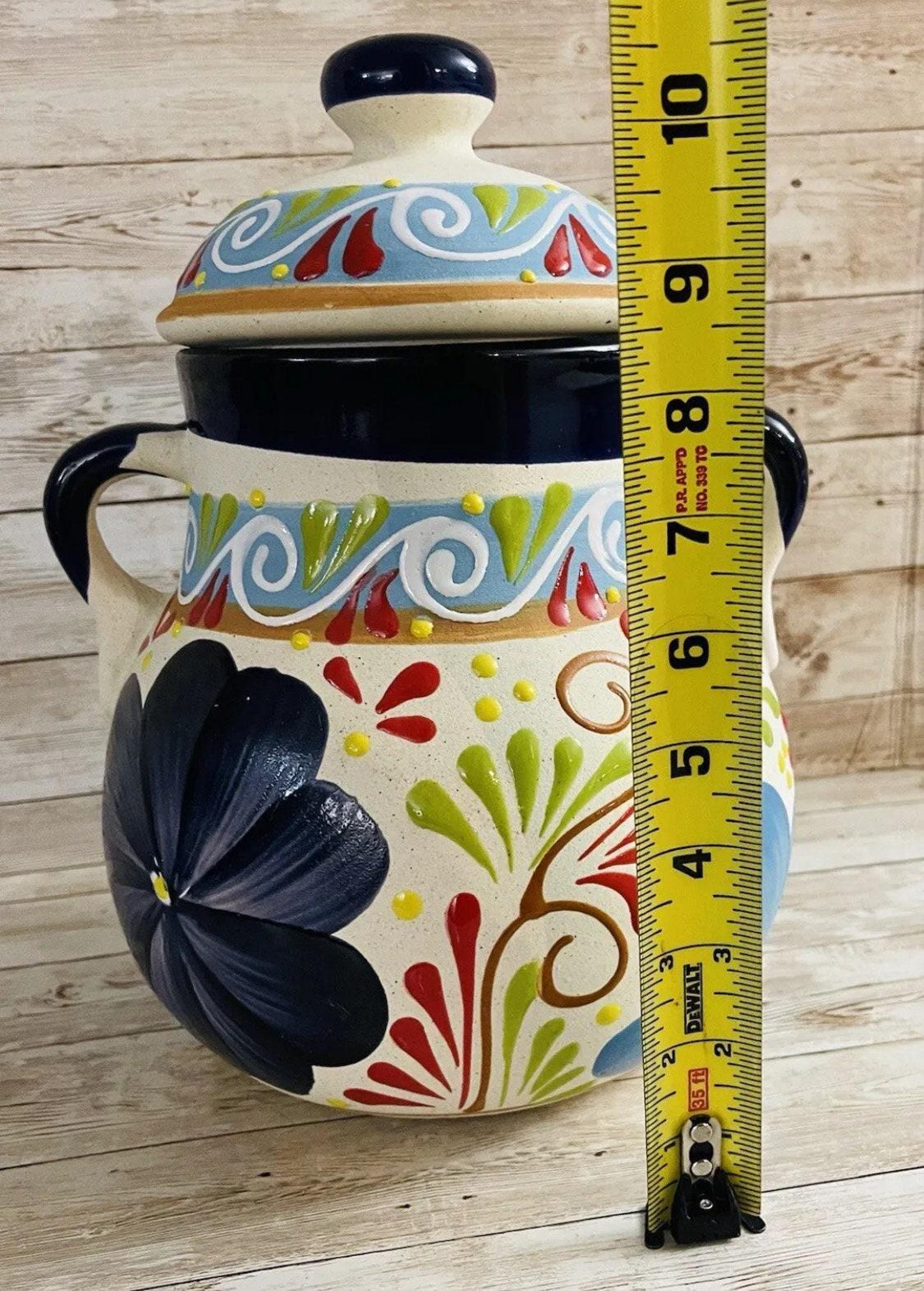 Olla De Barro Frijolera Con Tapa Terra Cota Pot With Lid Fits up to 128 ...