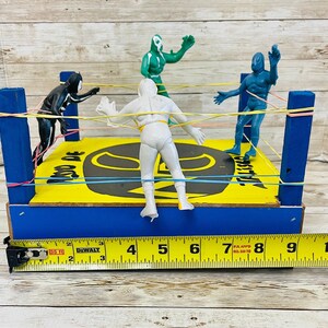 Mexican Lucha Libre Toy Wrestler Fighting Ring With 4 Luchadores Ring ...
