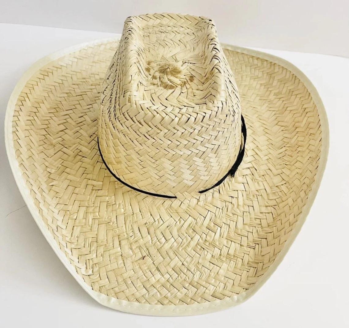 Cowboy Mexican Palm Leaf Straw Hat Sombrero Vaquero Artesanal De Palma ...