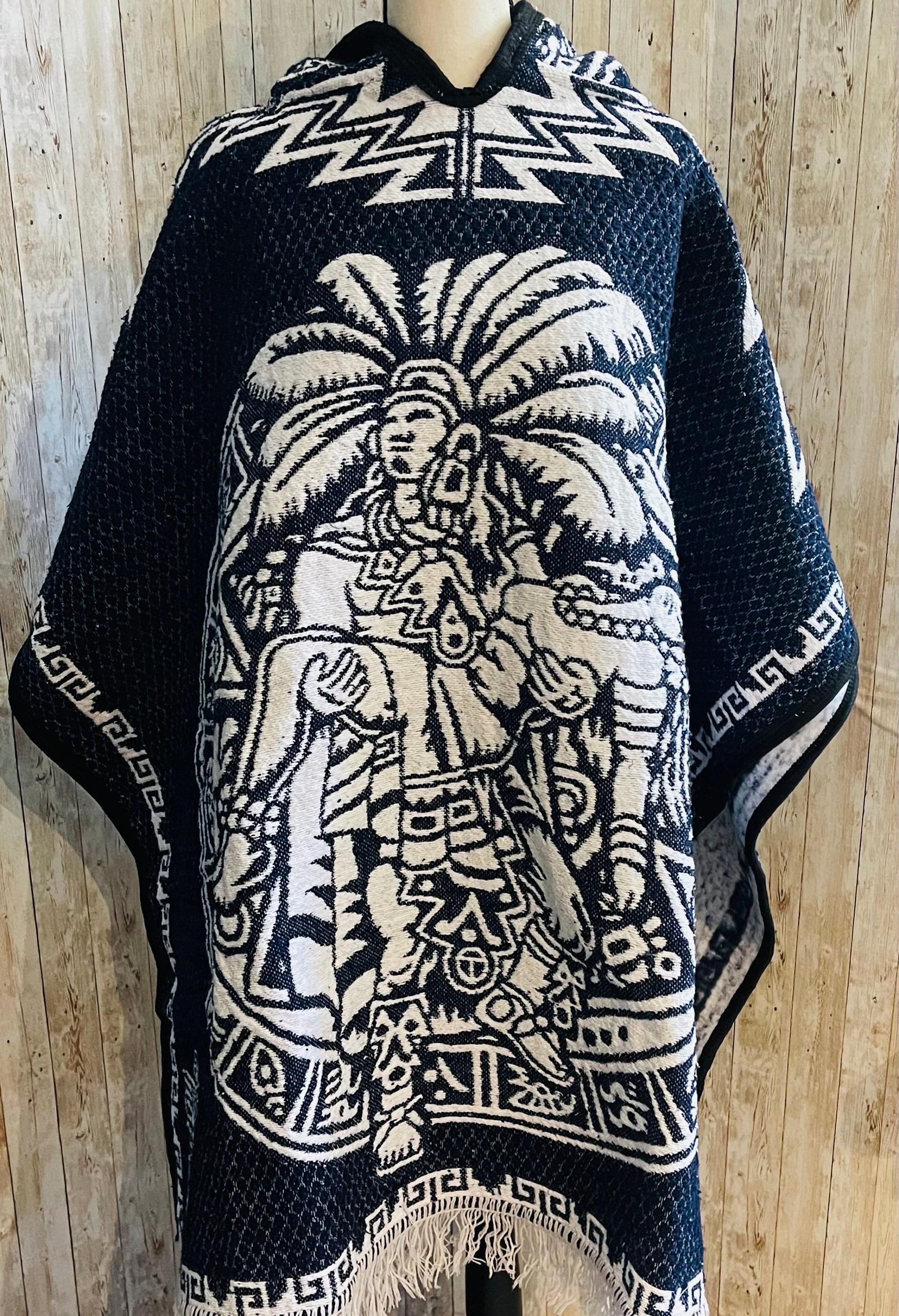 Mexican Poncho Aztec Calendar Poncho Gavan Calendario Azteca Con Amor ...