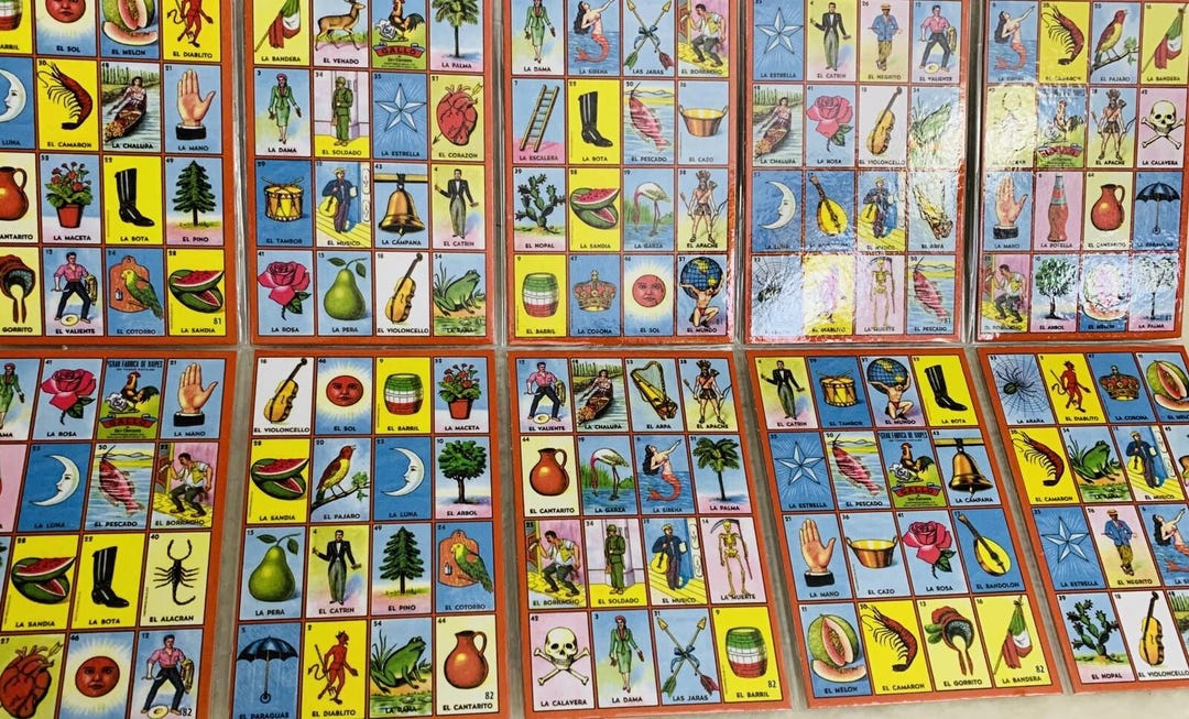 MEXICAN LOTERIA You Get 10 Cards Accordion Style - Etsy