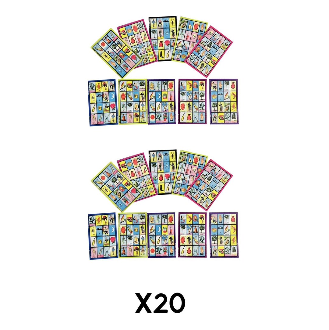 Mini Loteria Mexican Bingo Game Boards Cards 3x2 Inches Cartas De ...
