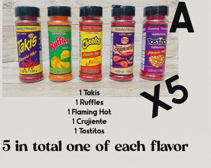 Takis Fuego Flamming Hot Cheetos Tostitos & Crujiente Seasoning Chilli ...