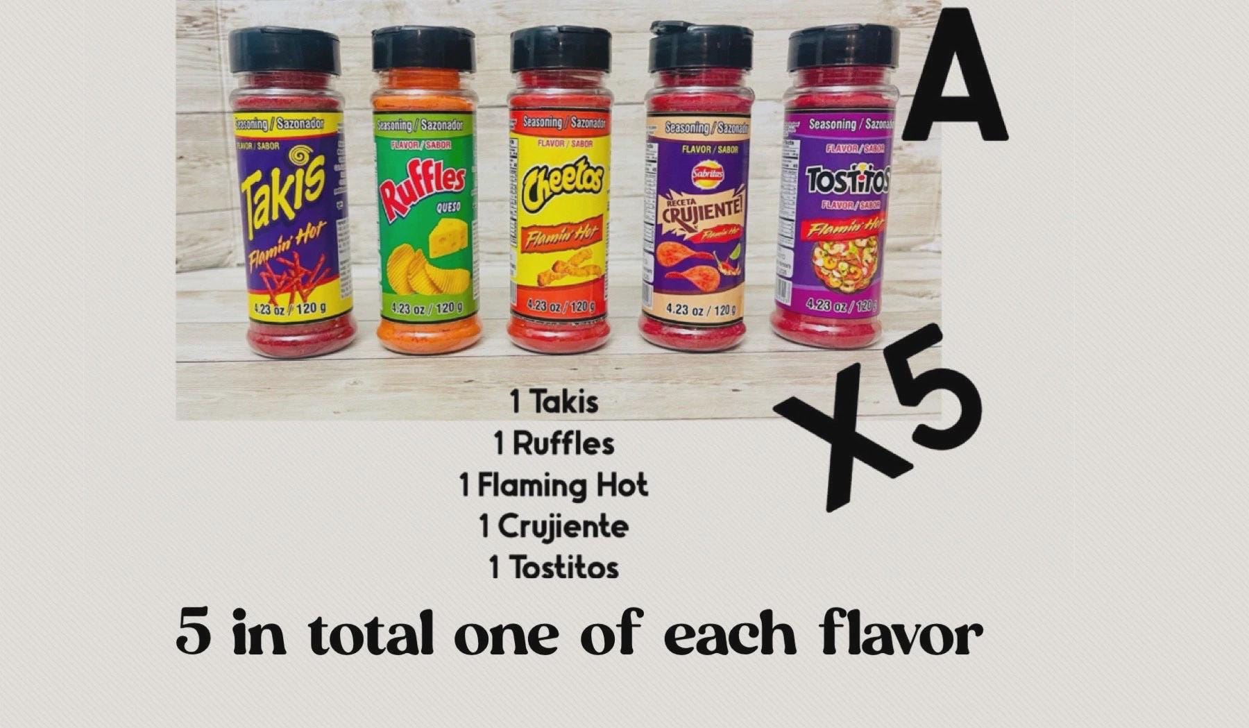 Takis Fuego Flamming Hot Cheetos Tostitos & Crujiente Seasoning Chilli ...