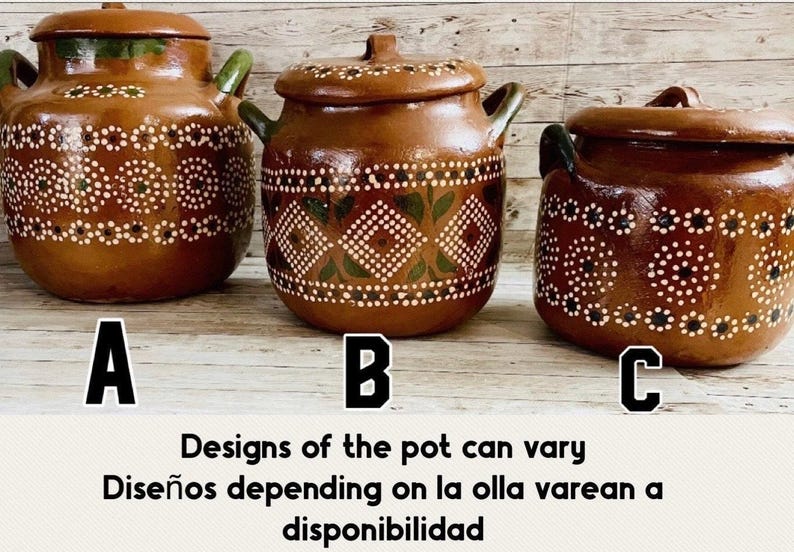 Olla De Barro Decorada Con Tapa Clay Pot With Lid Fits up to Terracota ...