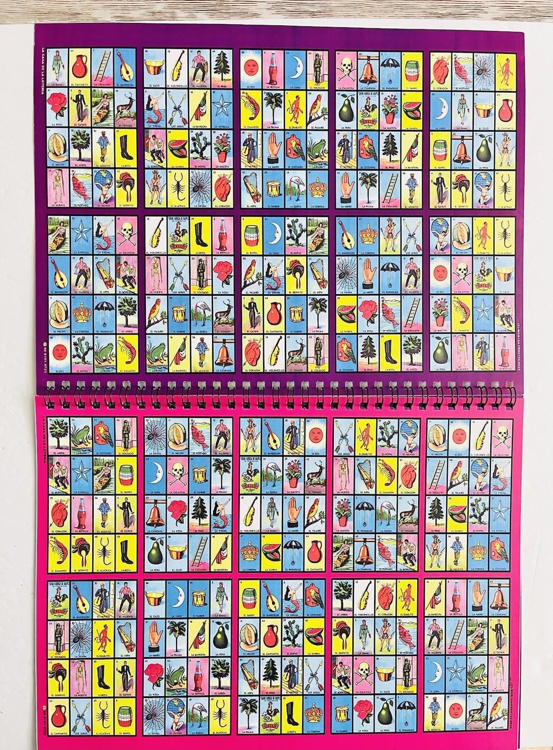 Libro De Loteria 80 Cartas LOTERIA Book With 80 Cards - Etsy