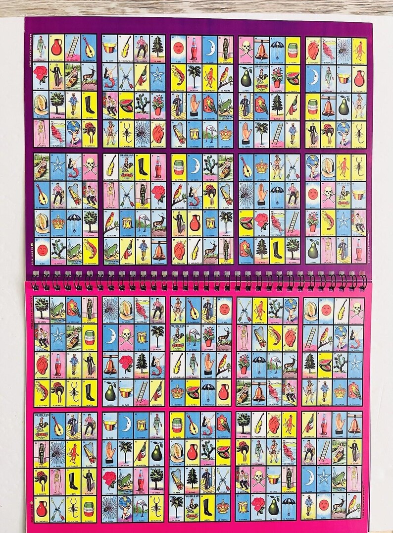 Libro De Loteria 80 Cartas LOTERIA Book With 80 Cards - Etsy