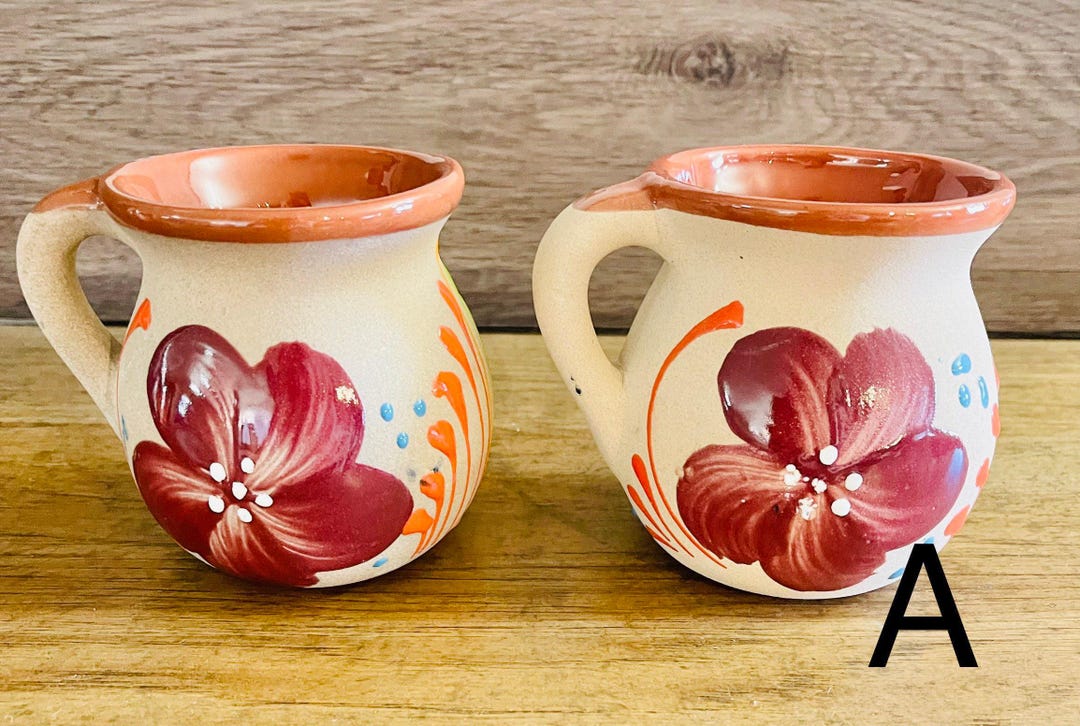 Mexican Pottery Cups Tazas De Barro Mexicanas - Etsy
