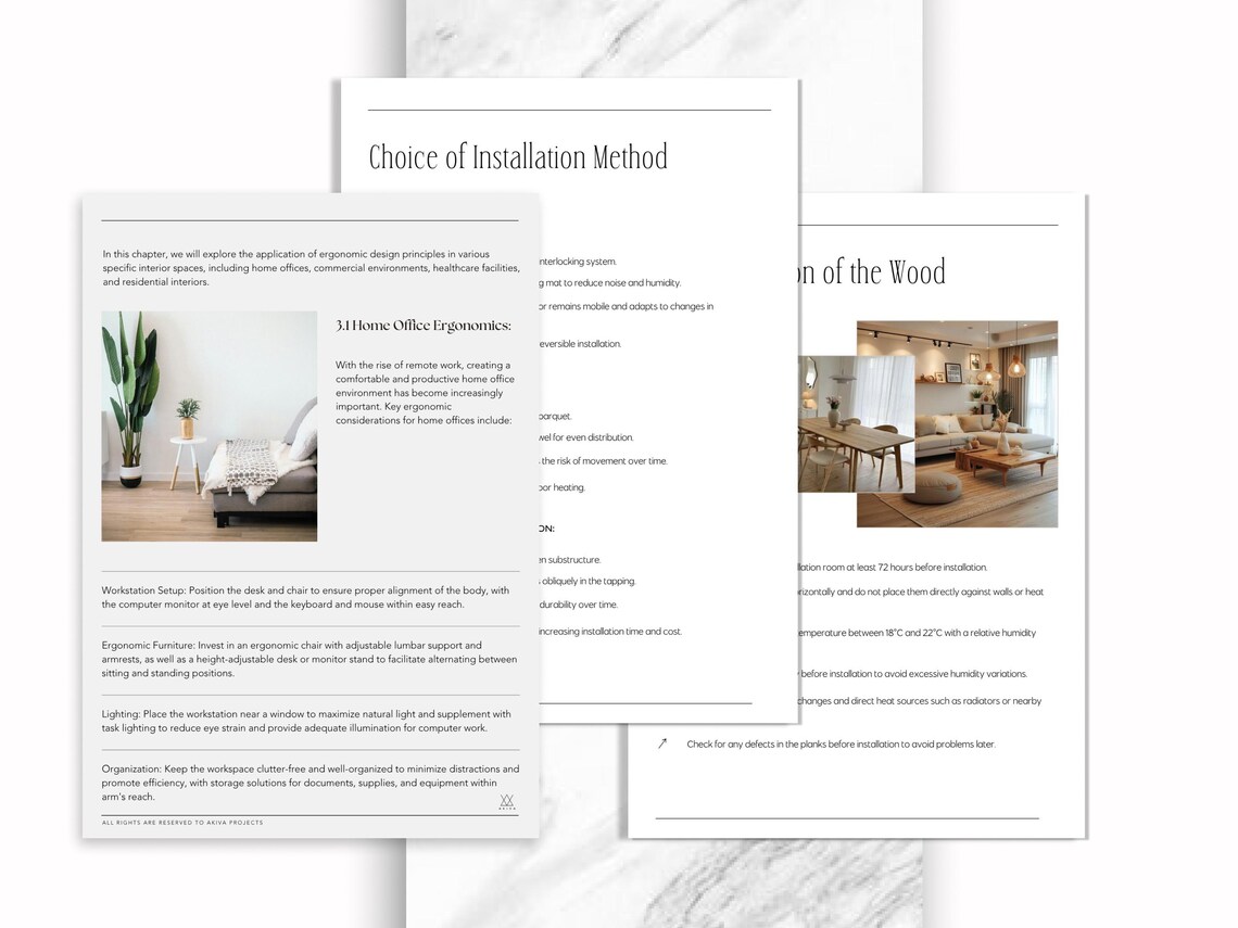 Flooring Guide: Interior Design Client Handout (canva Template & PDF ...