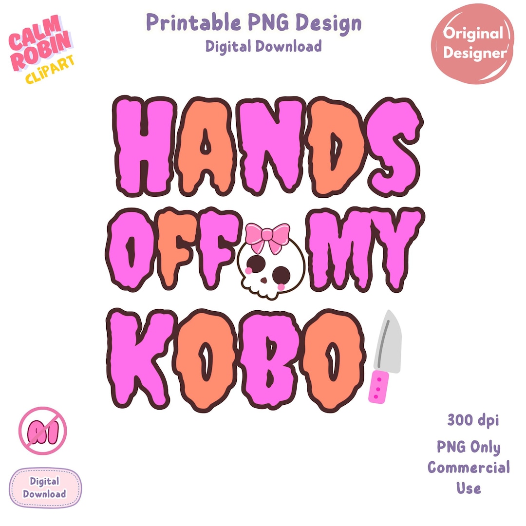 Hände weg von meinem Kobo PNG | Bücherwurm Coquette Sticker Design ...