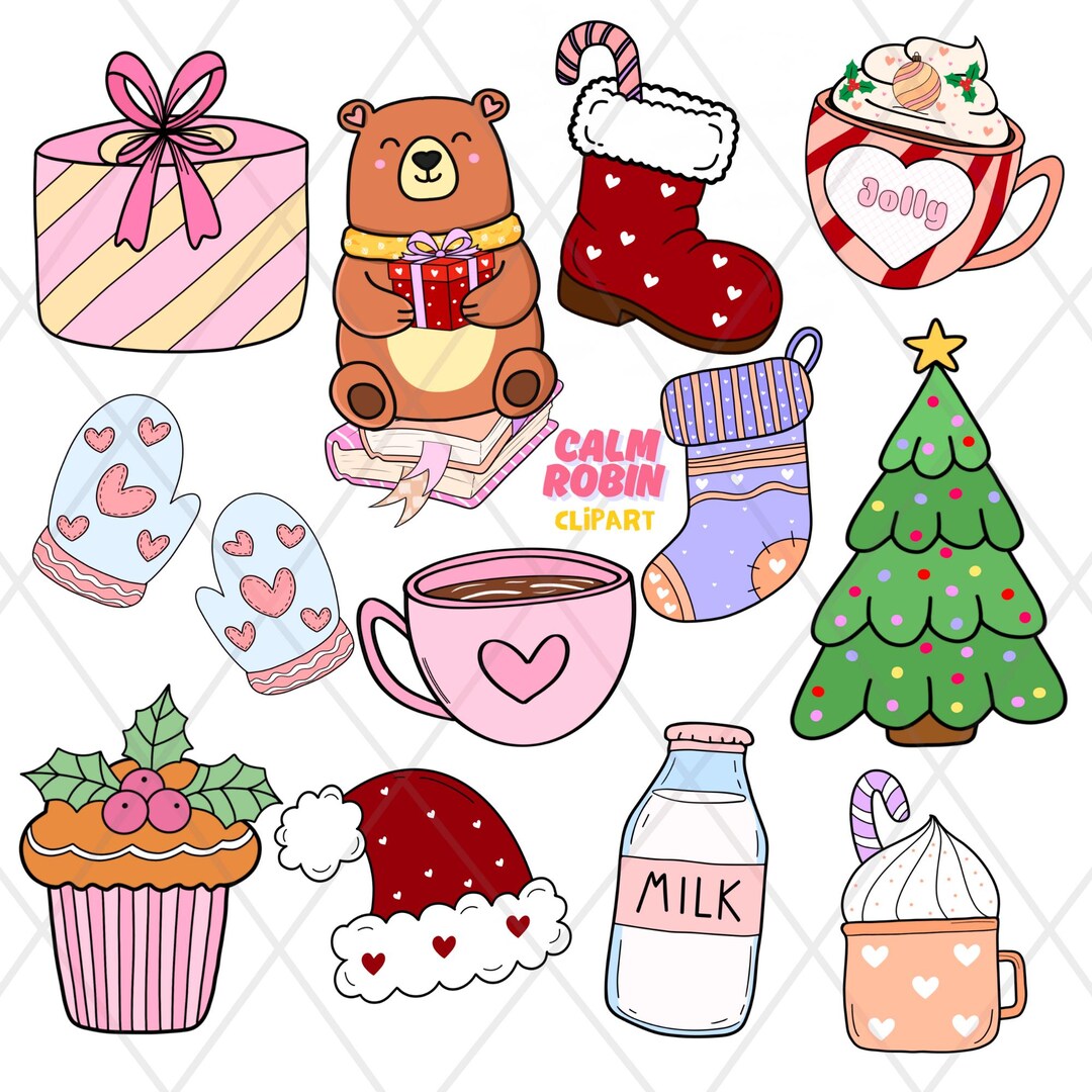 Cozy Christmas Clipart Bundle | Holiday PNG Set (digital Download) - Etsy