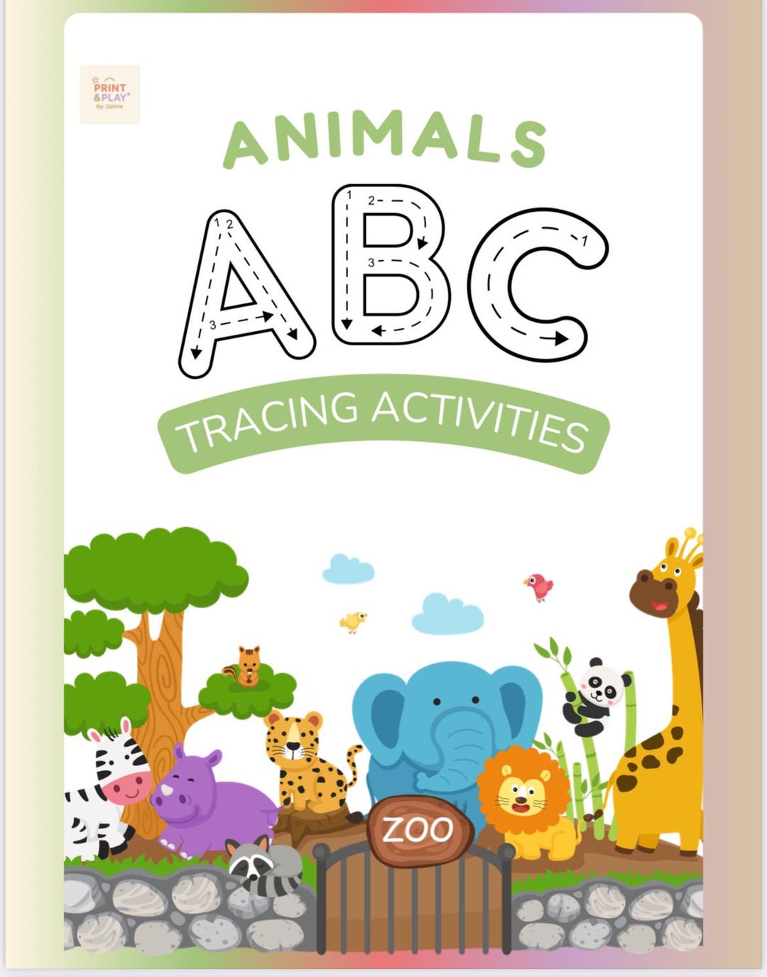 Printable Alphabet Tracing Worksheets A–Z | Uppercase Letters Cute ...