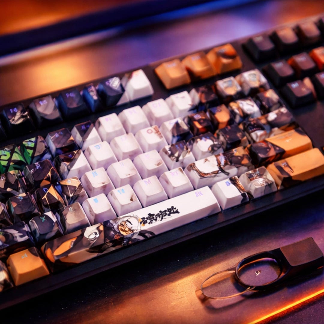 108 Keys Anime Keycap PBT Backlit Keycaps, Solo Leveling Mechanical ...