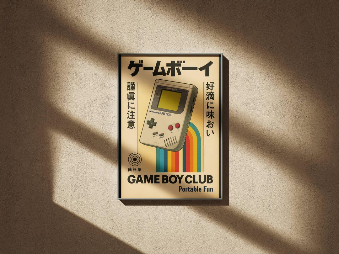 Retro Handheld Console Poster: Japanese Gaming Art (digital Download ...