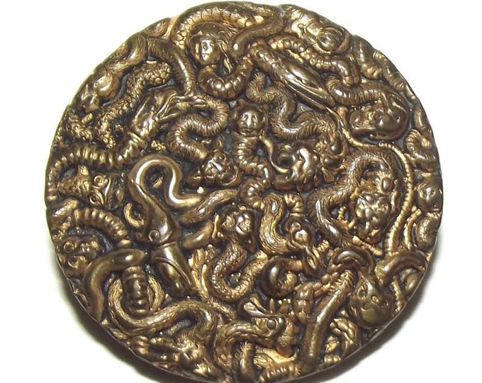 Antique Button Large french Tight Paris Back Metal Button monster ...
