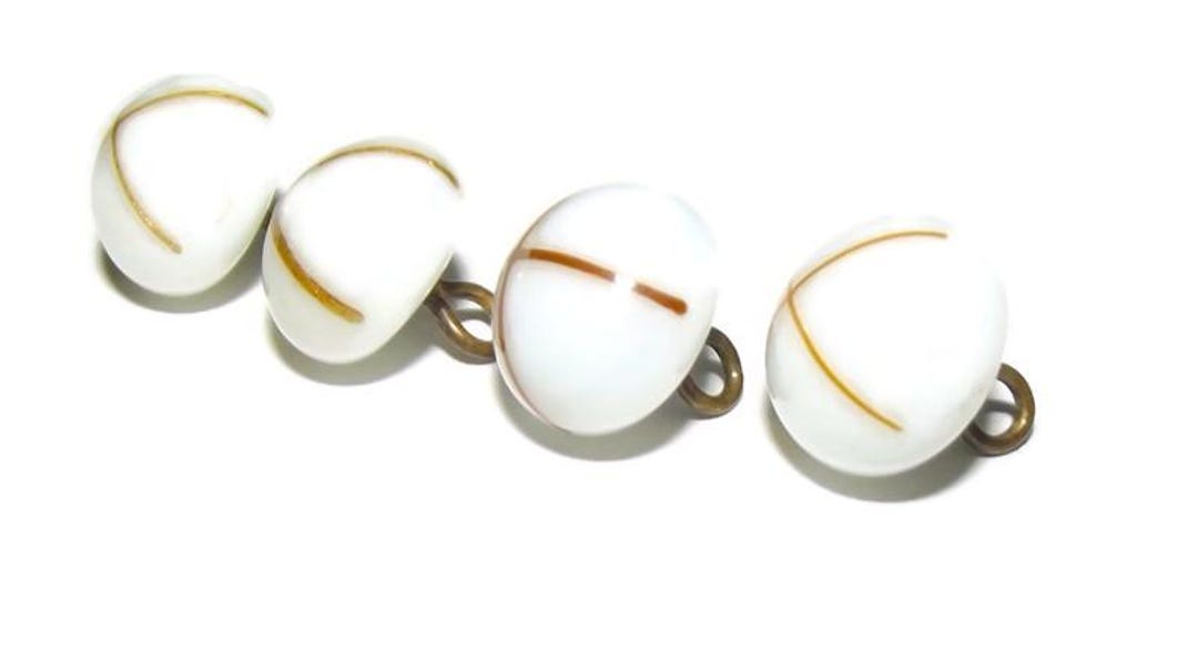 4 Antique Glass Ball Shaped Buttons Waistcoat Vest Buttons - Etsy