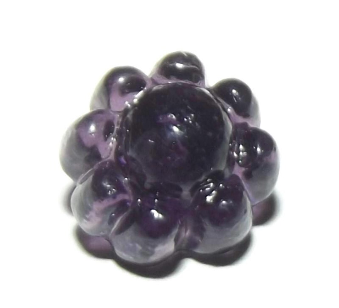 Antique Purple Glass Charm String Swirl Back Button Charm String Button ...