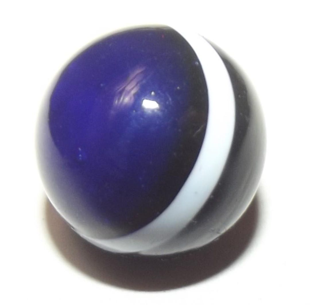 Antique Button ~ Black Blue and White Glass Ball Button - Etsy