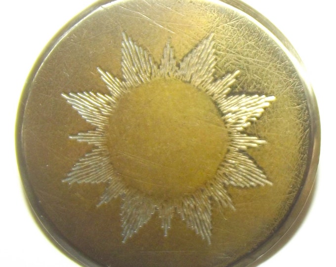 Antique Button 18th Century Tombac Button With Engraved Sun Design - Etsy