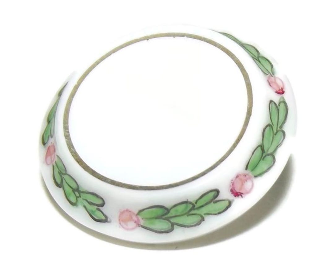 Antique Button ~ Lovely Victorian White Glass Button Embellished W ...