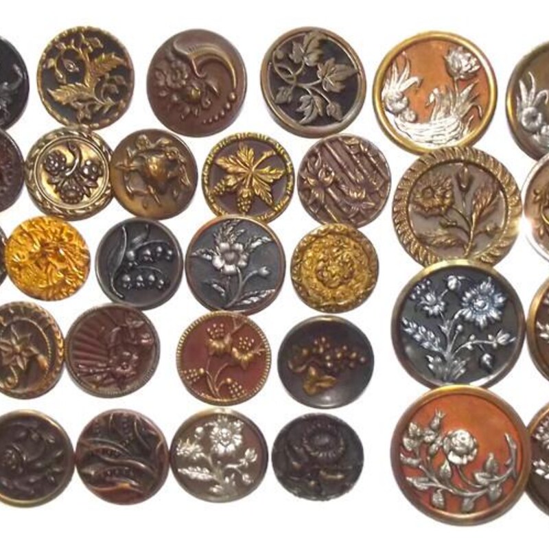 Metal Buttons Vintage - Etsy