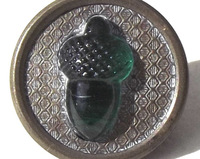 Antique Waistcoat Button With Glass Acorn - Etsy
