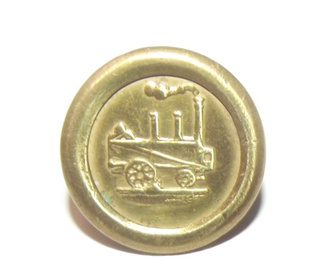 Antique Button ~ Hard to Find 1830's Jacksonian Steam Engine Locomotive ...
