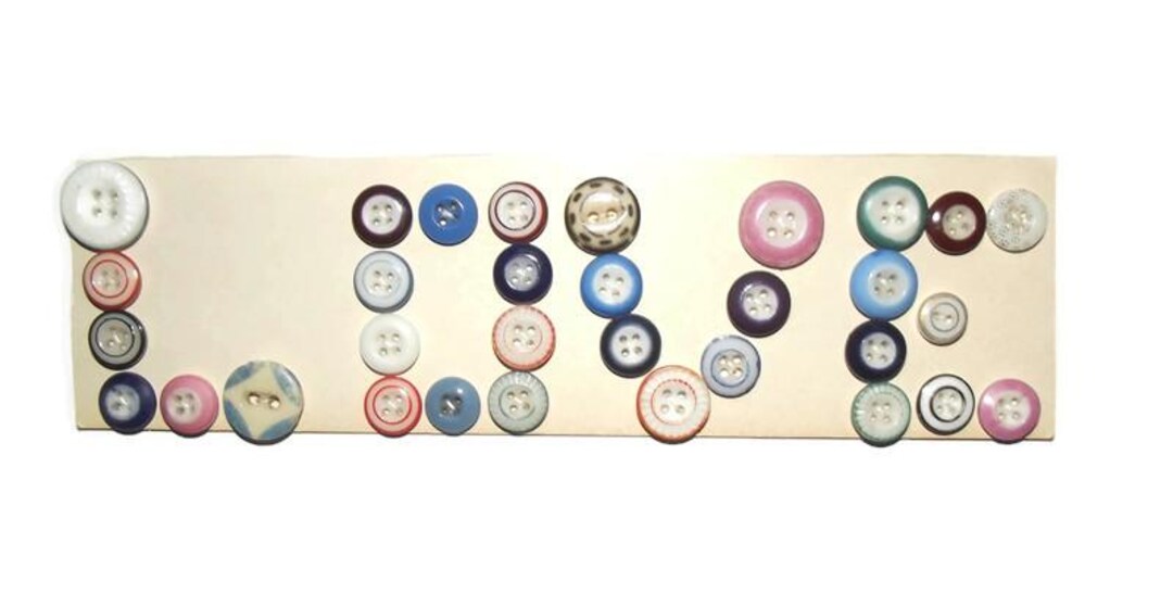 Antique Buttons ~ 32 China Buttons Primitive Civil War Era Sewn on a ...