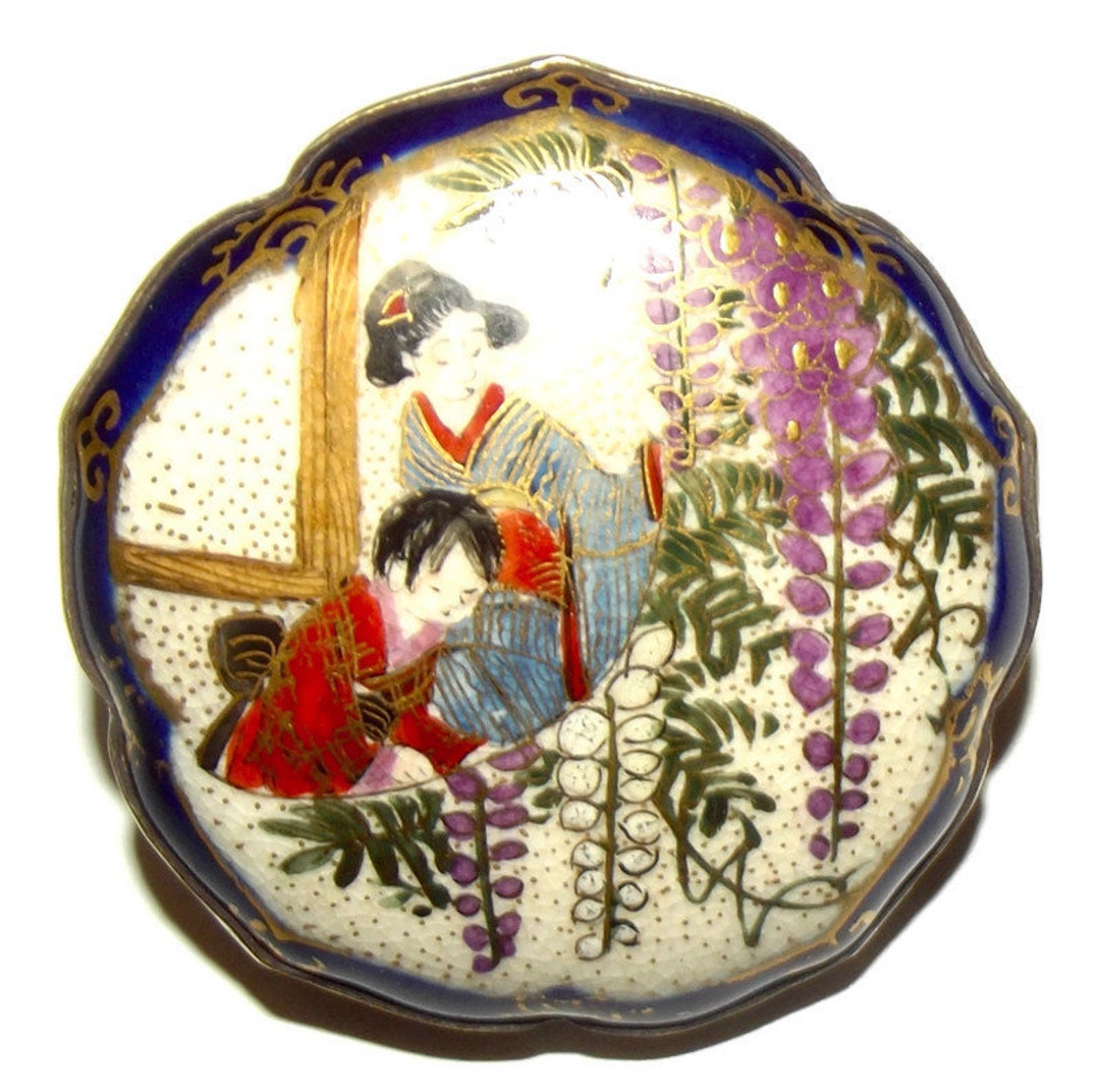 Antique Buckle ~ Meiji Period Satsuma Buckle Encrusted Gold & Scallop ...