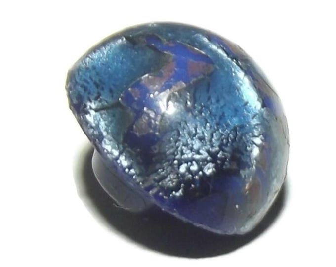 Antique Button ~ Blue Glass Leo Popper Button W/ Inclusions - Etsy