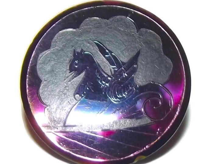 Antique Button ~ Victorian Era Iridescent Glass Wafer Button - Etsy