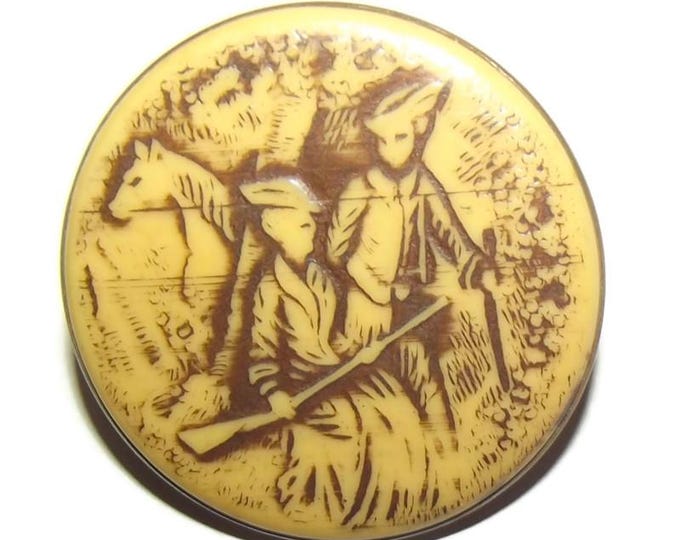 Antique Button ~ Large Ivorine /ivoroid Celluloid Button Wonderful ...