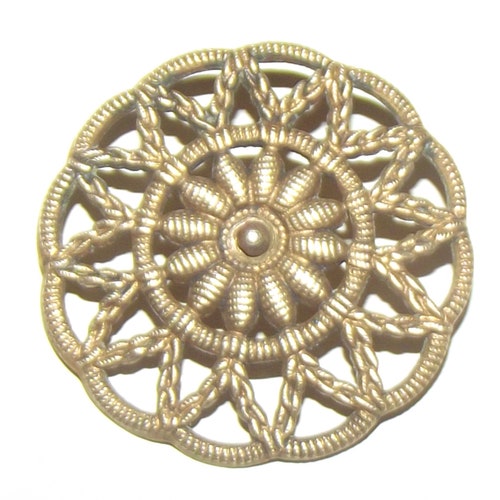 6 Vintage Flowers Buttons Bronze Color Large Buttons 36mm | Etsy