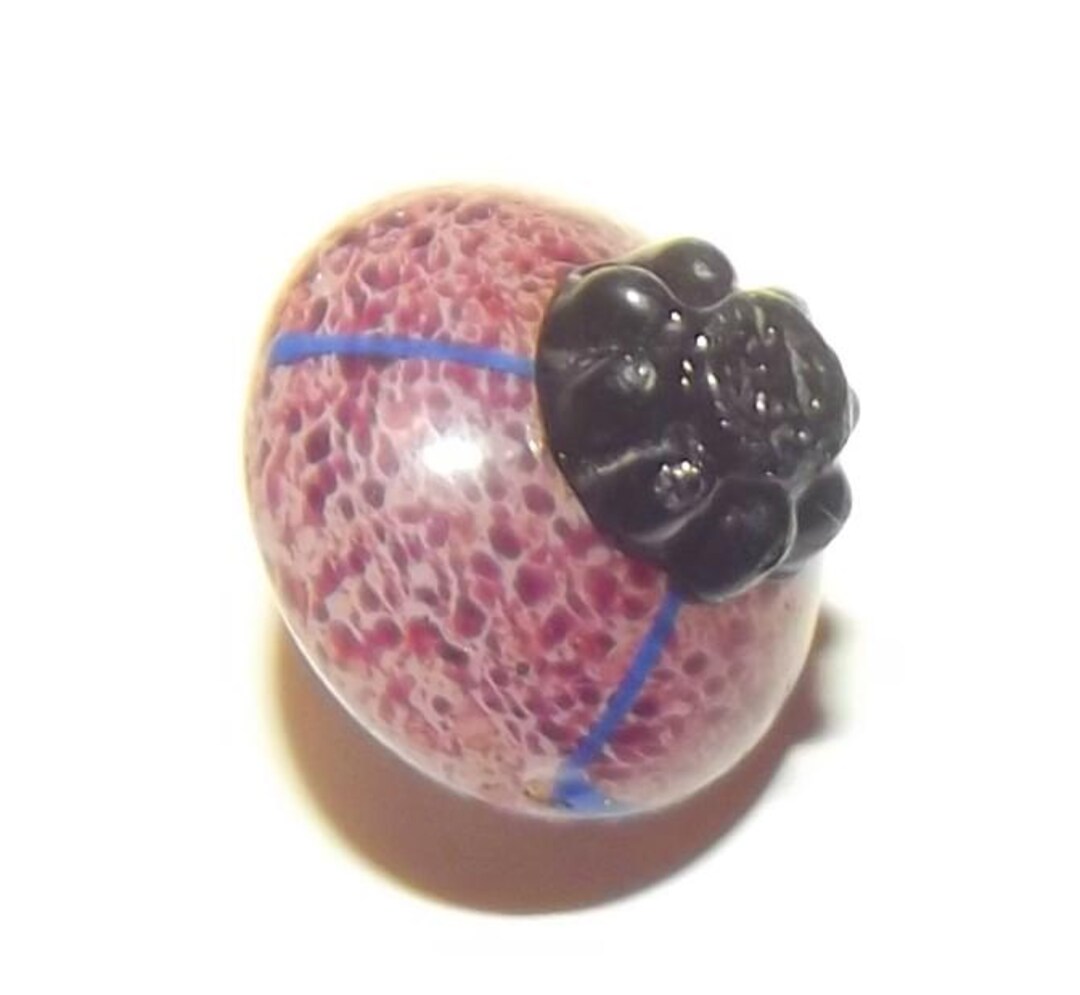 Antique Button ~ Glass Charm String Button Black Glass Coronet Pretty ...
