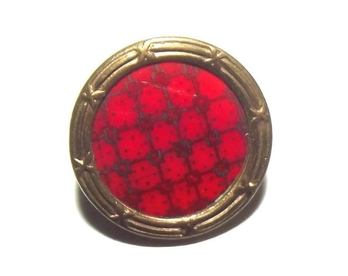Antique Vest Button: Amazing Stencil Design Glass or Ceramic Metal ...