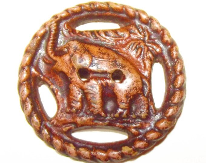 Vintage Syroco Burwood Elephant Button - Etsy