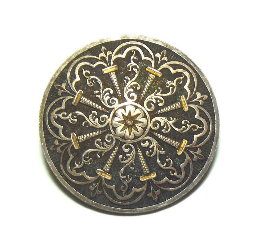 Early Antique Brass Button With Beautifully Rendered Design French ...