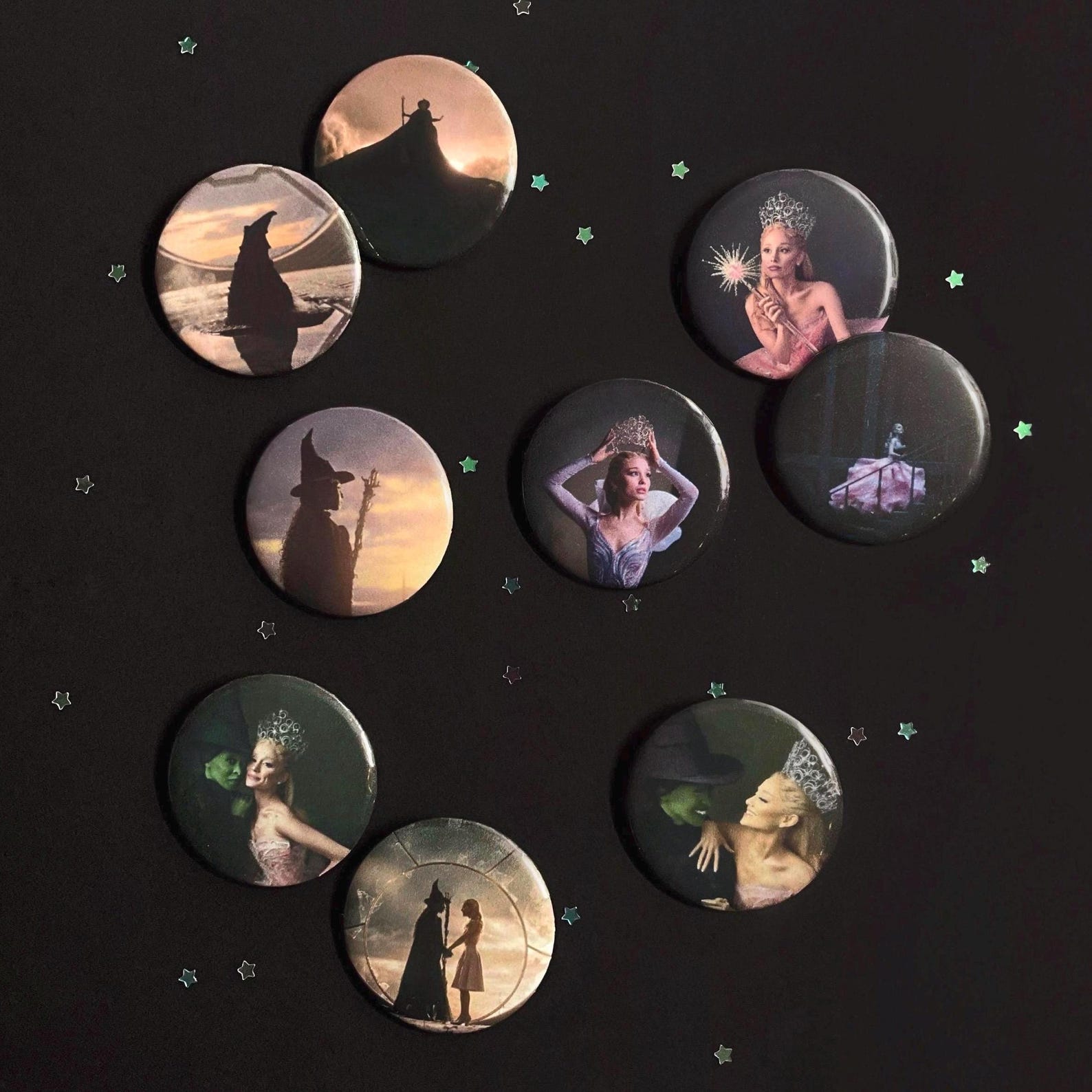 Wicked Elphaba & Glinda Aesthetic Handmade 1.25” Pin Button Badge Set ...