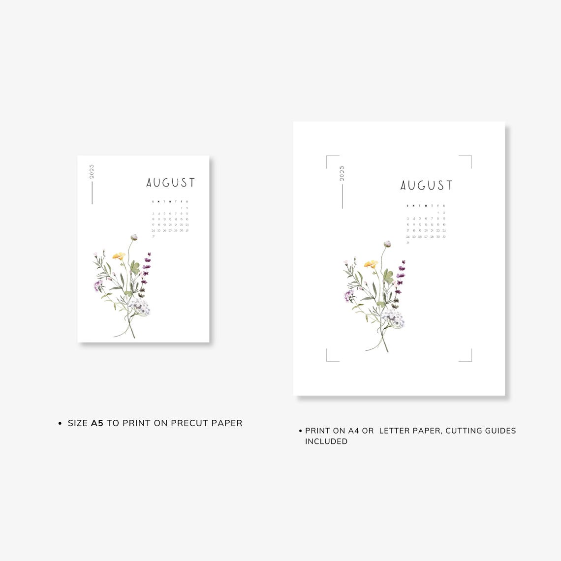 A5 Dated Floral Mothly Planner and Dashboards June–december 2025 ...