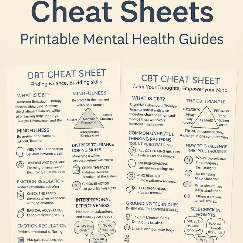 Dbt Cheat Sheet - Etsy