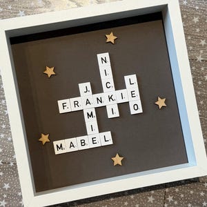 Personalised Scrabble Frame, Name Frame, Word Frame, Family Name Frame ...