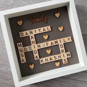 Personalised Scrabble Frame, Name Frame, Word Frame, Family Name Frame ...