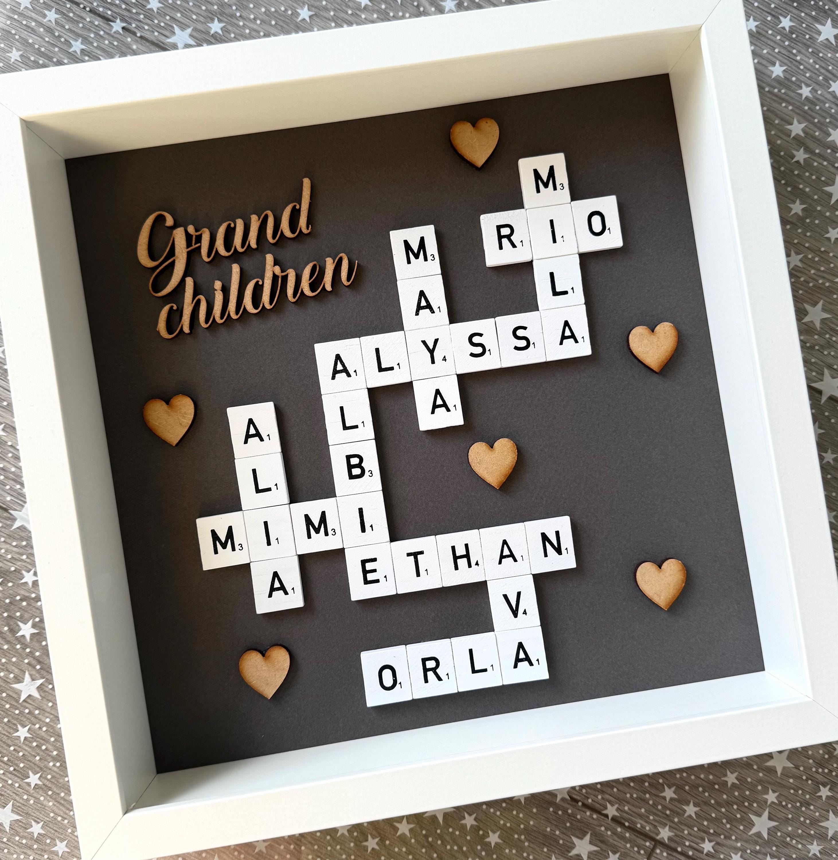 Personalised Scrabble Frame, Name Frame, Word Frame, Family Name Frame ...