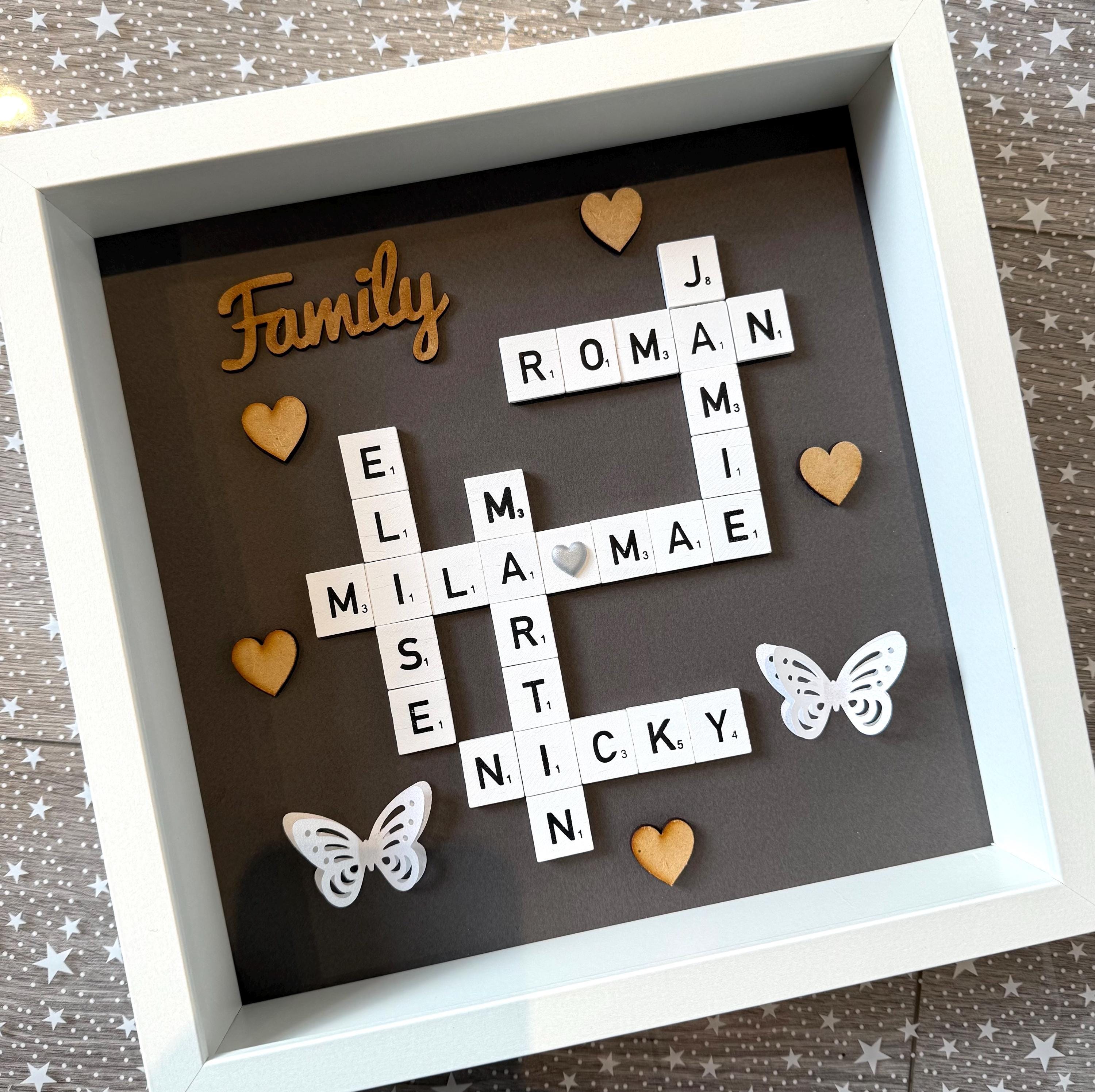 Personalised Scrabble Frame, Name Frame, Word Frame, Family Name Frame ...