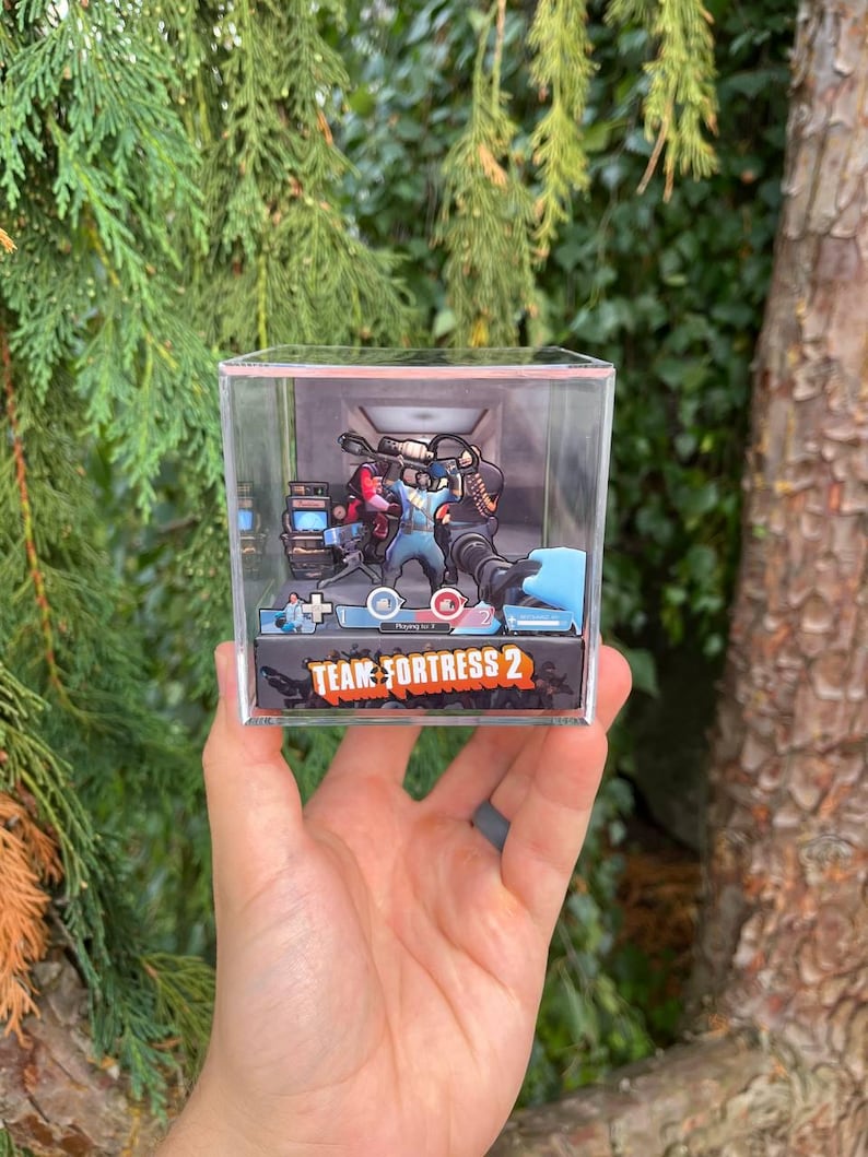 Team Fortress 2 Diorama Cube | Handmade Video Game Art! - Etsy