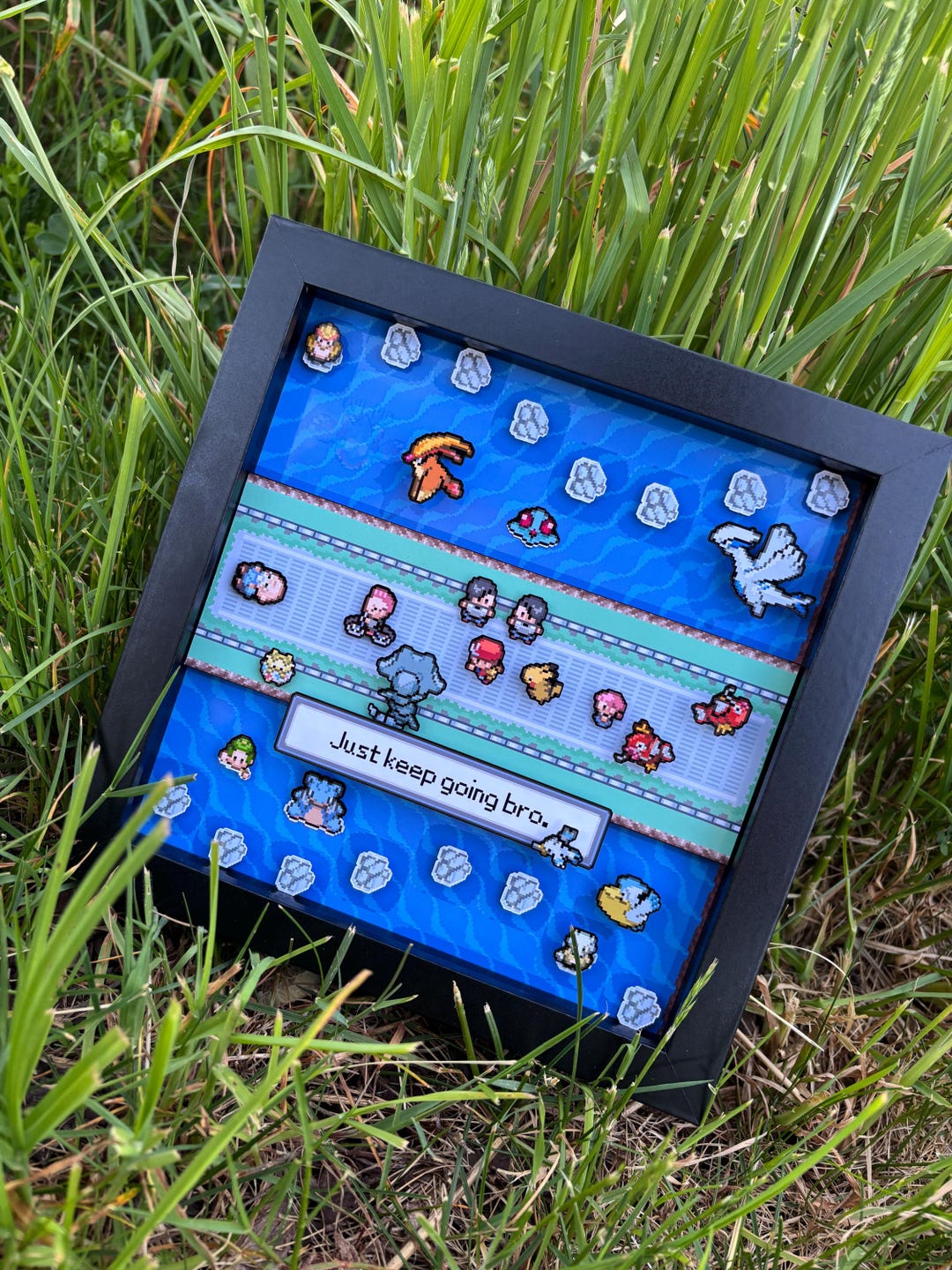 Pokemon Motivation Shadow Box 8"x 8" | Handmade Video Game Art! - Etsy
