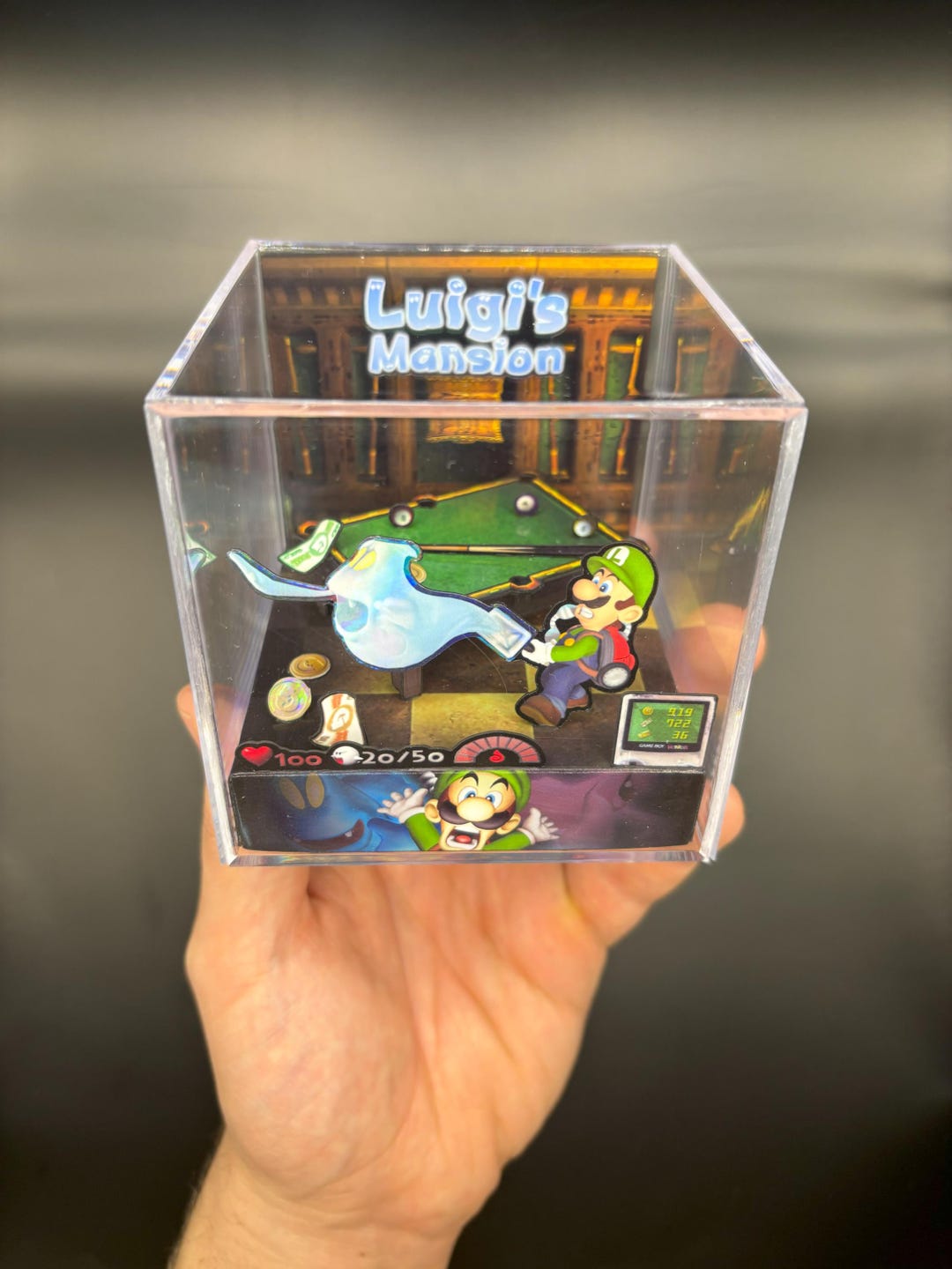 Luigi's Mansion Diorama Cube | Handmade Video Game Art! - Etsy