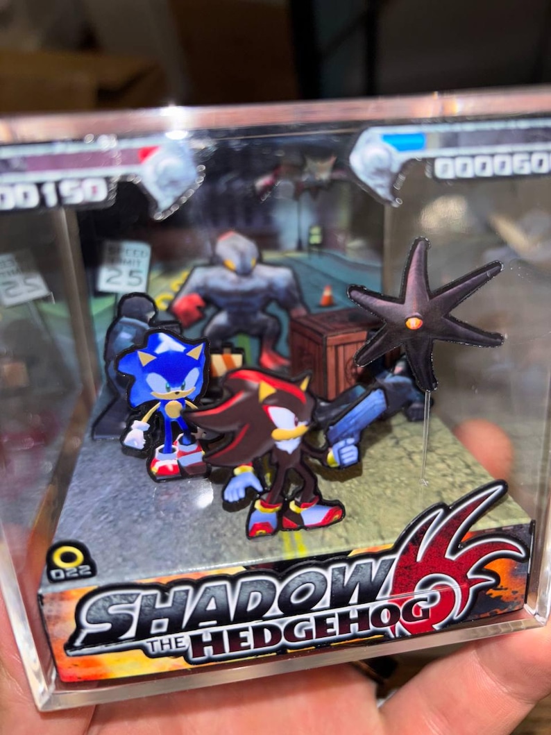 Shadow the Hedgehog Video Game Diorama Cube - Handmade! Shadow Box ...
