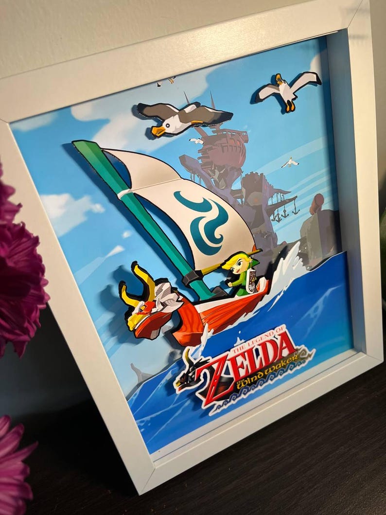 Wind Waker Video Game 8"x10" Shadow Box - Handmade! Shadow Box ...